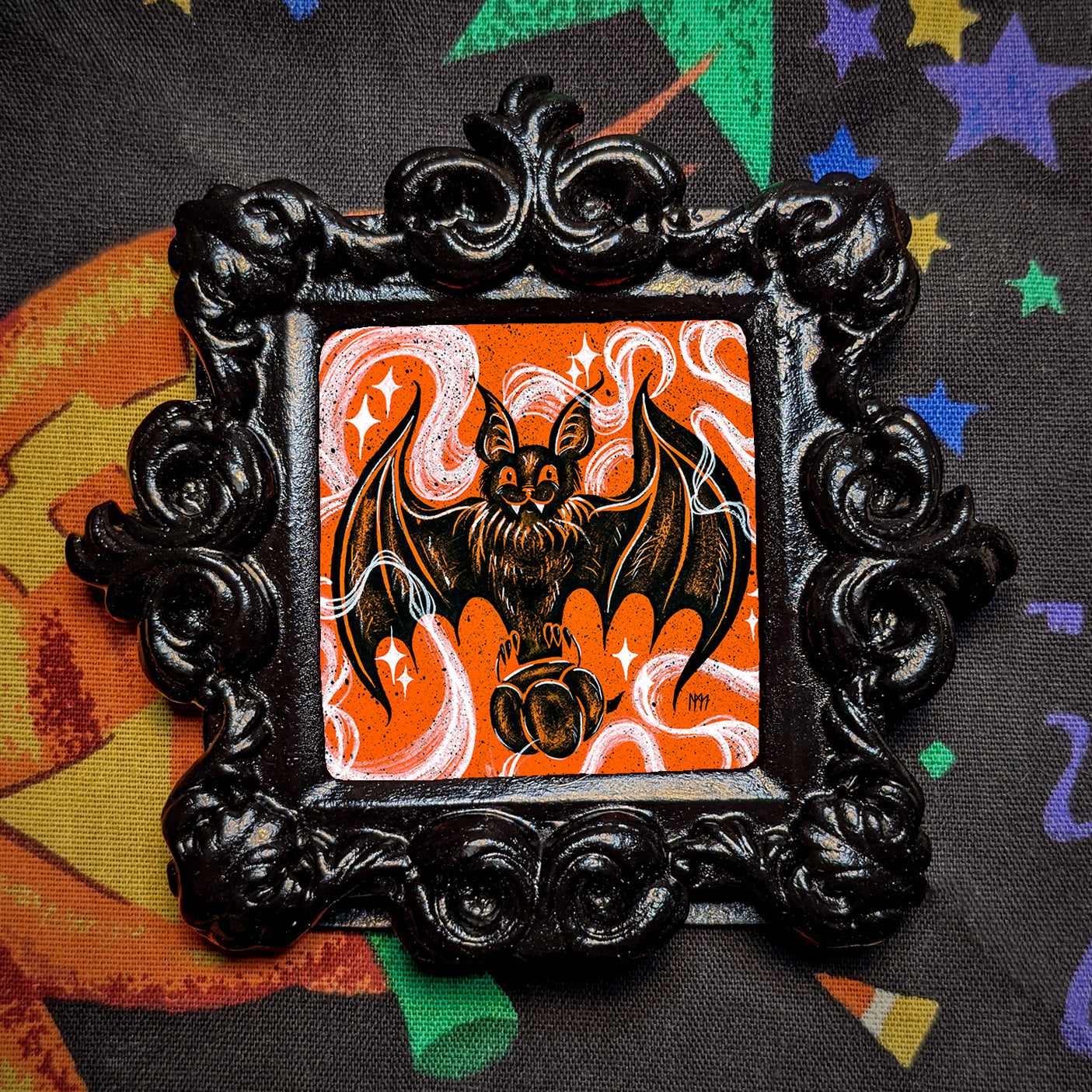 Trick or Treat Bat Small Framed Print – Meagan Meli